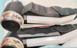 BIKE WORLDS BIKE LIVER GUARD WITH LASER LIGHT Bike Handlebar Weights ...