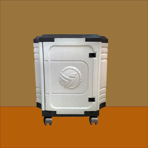 POWEREST Plastic Inverter Trolley With Door, Trolley for Inverter and ...