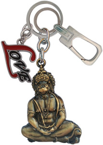 SHOKY LOOKS Double Sided Metal Hanuman ji With Love Locking Lock ...