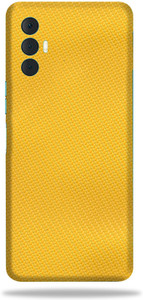 WeCre8 Skin's Tecno Spark 8 Pro, Carbon Fiber Yellow Mobile Skin Price ...
