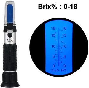Real Instruments 0-18% Brix Refractometer Coolant CNC Maple Syrup Low ...