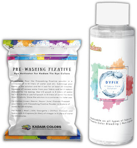 KADAM DyFix + Prewash Fixative Powder Combo for Tie Dye Colors, fabric ...
