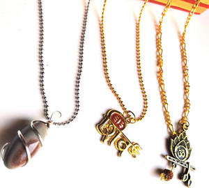 ANVIKA Pack Of 3 -Navratna Mahadev Locket Shiv Locket Flute Locket With ...