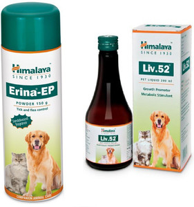HIMALAYA Combo Erina Powder & Liv 52 Shampoo Pet Health Supplements ...