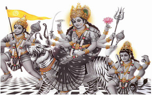 Devi Mata Wall Poster For Room With Gloss Lamination D55 Paper Print ...