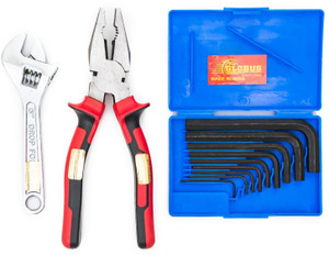 Globus 1625..8" COMBINATION PLIER, ALLEN KEY SET/9 PCS & ADJUSTABLE ...