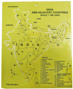 KHUSHA CREATION India Map Stencil For School Project - India Map ...