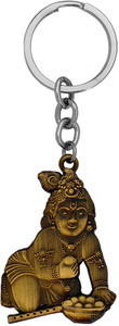 M Men Style Hindu Lord God Bal Shree Krishna Double Side Keychain and ...