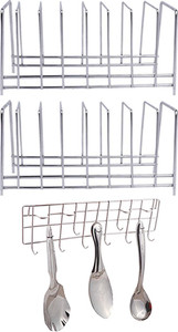 OC9 Utensil Kitchen Rack Steel (Pack of 2) Plate Stand / Dish rack ...