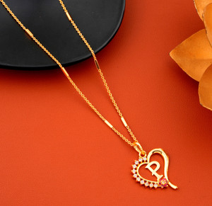 Jewel WORLD P letter locket pendants Alphabet Name Gold Plated Alloy ...