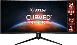 MSI 86.36 cm (34 inch) Curved Quad HD LED Backlit VA Panel MSI Optix ...