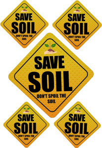 SVNTRE 4 cm SAVE SOIL STICKER SADHGURU QUOTE SAVE EARTH SAVE ANIMALS ...