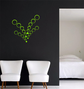 Decor studio 30.48 cm golden acrylic rings set wall sticker Self ...