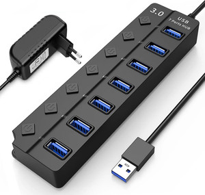 FKU 7 ports 3.0 USB HUB Turn on/off per port 5 Gbps LED indication ...