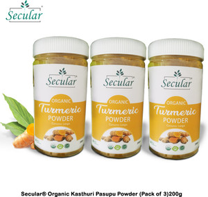 Secular Organic Kasthuri Pasupu Powder For Drinking (Pack of 3)200g ...