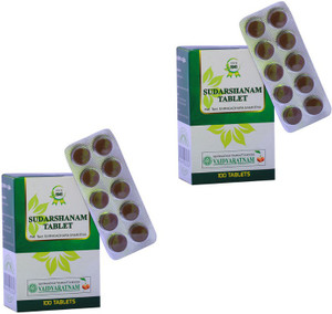 Vaidyaratnam Sudarsanam Tablet 100 tab (PACK OF 2) Price in India - Buy ...