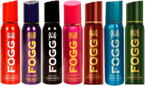 FOGG Regular Deo Combo Pack of 7 (Mix Flavors N+P+M+D+M+I+V 840ml) Body ...