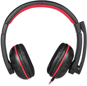 Enter HEADPHONE WITH MIC Wired Headset (Red-Black, On the Ear) Wired ...
