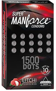 MANFORCE Extra Dotted Litchi Flavoured Condoms - 10 Pieces Condom Price ...