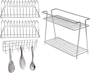 OC9 Utensil Kitchen Rack Steel Spice Rack 2 shelf / Masala Stand ...