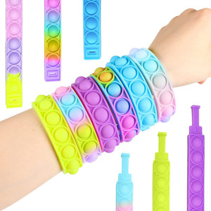 Party Propz Pop It Wrist Band - 6 Pcs Pop It Hand Band, Rainbow Pop ...