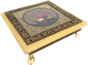 NAVRANG Bajoth Chowki for Puja, Wooden Bajot for Puja, Chaurang, Patla ...