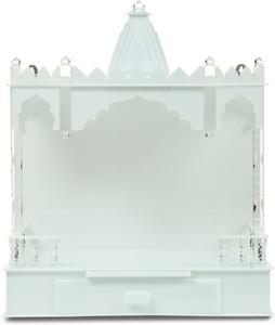 Ashar Devghr White Colour Acrylic Mandir/Temple for Home & Office 18 ...