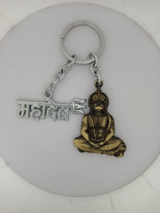 SHOKY LOOKS Double Side Golden Hanuman Ji With Mahadev Chrome Finishing ...