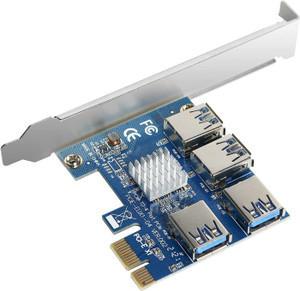 microware PCIe 1x4 Riser Card, Pcie Splitter 1x4 PCI Riser Card, 4 ...