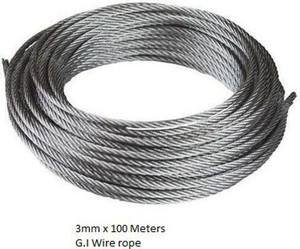 TAC Gi Wire Rope 3mm x 100Mtr for Lifting Galvanised Silver - Buy TAC ...