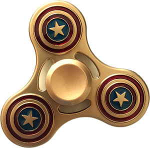 KARBD Captain America 3 Star Gold Fidget Spinner Ultra Speed Metal Wind ...