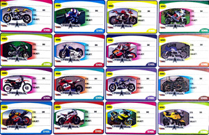 SUNINOW 7.62 cm vehicle Mixed Design Name Slip Note Books Stickers ...