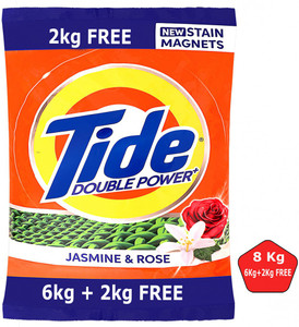 branded collection Tide Double Power Detergent Powder(6Kg+2Kg Free ...