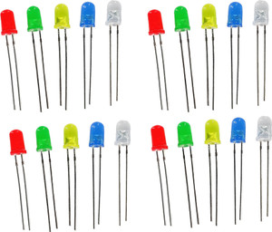 Universal Hub 5mm Leds Combo of 100 Multicolour led 20 Pieces Each ...