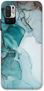 NDCOM Back Cover for Redmi Note 10T 5G Blue Green Marble Printed ...