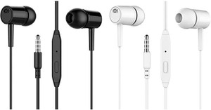 Gadget Zone Stereo Bass in Ear Wired Earphones with Mic, Pack of 2 ...