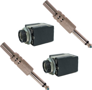 Ovicart 6.35mm MONO Jack Female Socket 6.3 Metal Male Audio Jack 2 Pair ...