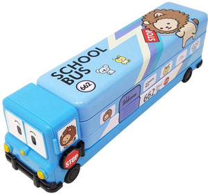 Flipkart.com | Neel School Bus geometry box cartoon Bus Box Art Plastic ...