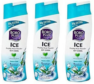 BOROPLUS Prickly Heat Ice Cool Powder, 150g with 30g Extra *3 (3 x 150 ...