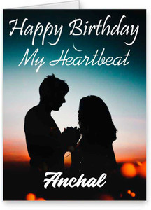 Midas Craft Happy Birthday Anchal My Heart Beat Quotes 24 Greeting Card ...