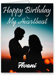 Midas Craft Happy Birthday Avani My Heart Beat Quotes 24 Greeting Card ...