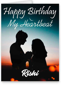 Midas Craft Happy Birthday Rishi My Heart Beat Quotes 24 Greeting Card ...