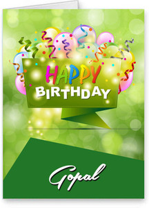 Midas Craft Happy Birthday Gopal Best Wishes Quotes 25 Greeting Card ...