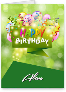 Midas Craft Happy Birthday Alan Best Wishes Quotes 25 Greeting Card ...