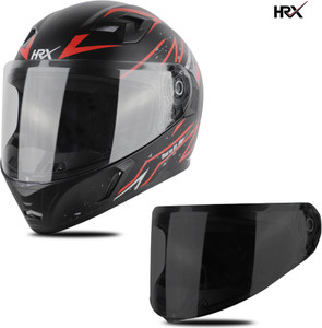 HRX XTRM Full Face Clear Visor + Smoke Air ventilated ISI Marked Decal ...