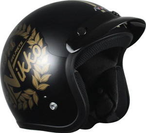 NIKKO N-356 Black Gold Legend Open Face Motorbike Helmet - Buy NIKKO N ...