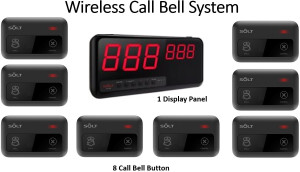 Solt Wireless Call Bell System : 1 Display with and 8 Call+Cancel ...