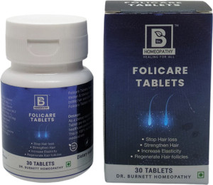 Burnett Homeopathy Folicare Tablets for strengthen hairs and regenerate ...