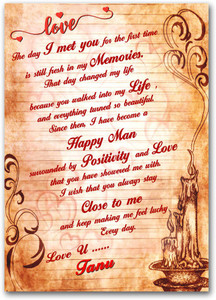 Midas Craft I Love You Tanu Love Letter Quotes 25 Greeting Card Price ...