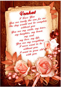 Midas Craft I Love You Venkat Love Letter Quotes 24 Greeting Card Price ...